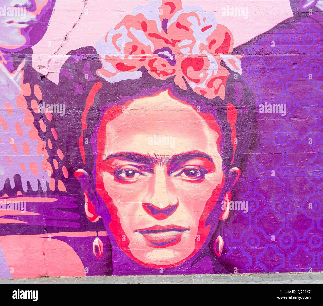 Mural of Mexican painter and activist Frida Kahlo, Concepcion feminist ...