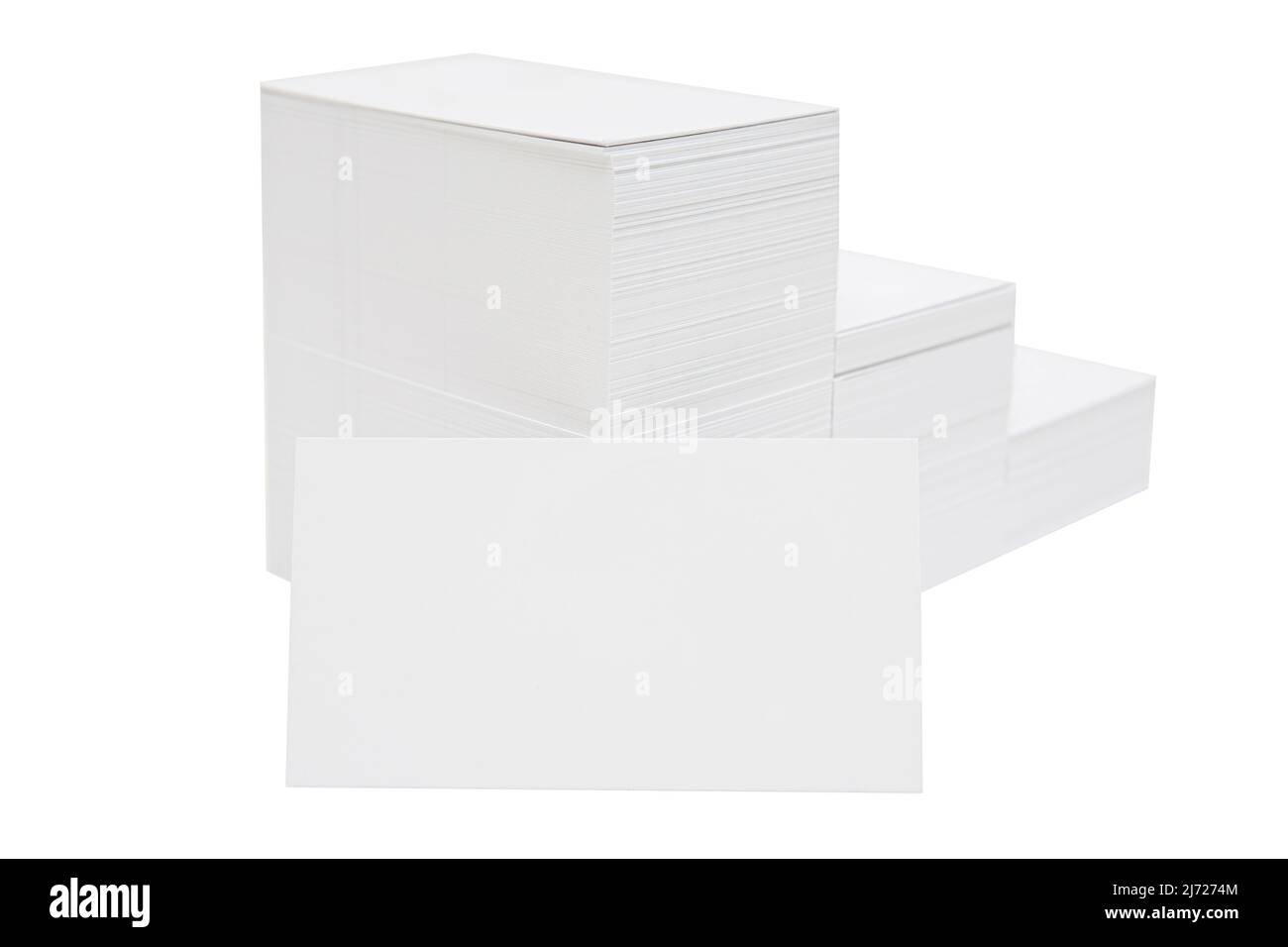 Blank white business cards isolated on white background. Product ...