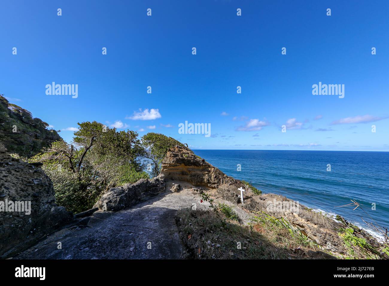 Road to Nord-Plage beach - Macouba, Martinique, French Antille Stock ...