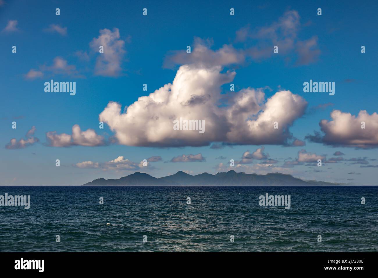 View to Dominica from Grand-Riviere, Martinique, French Antilles Stock ...