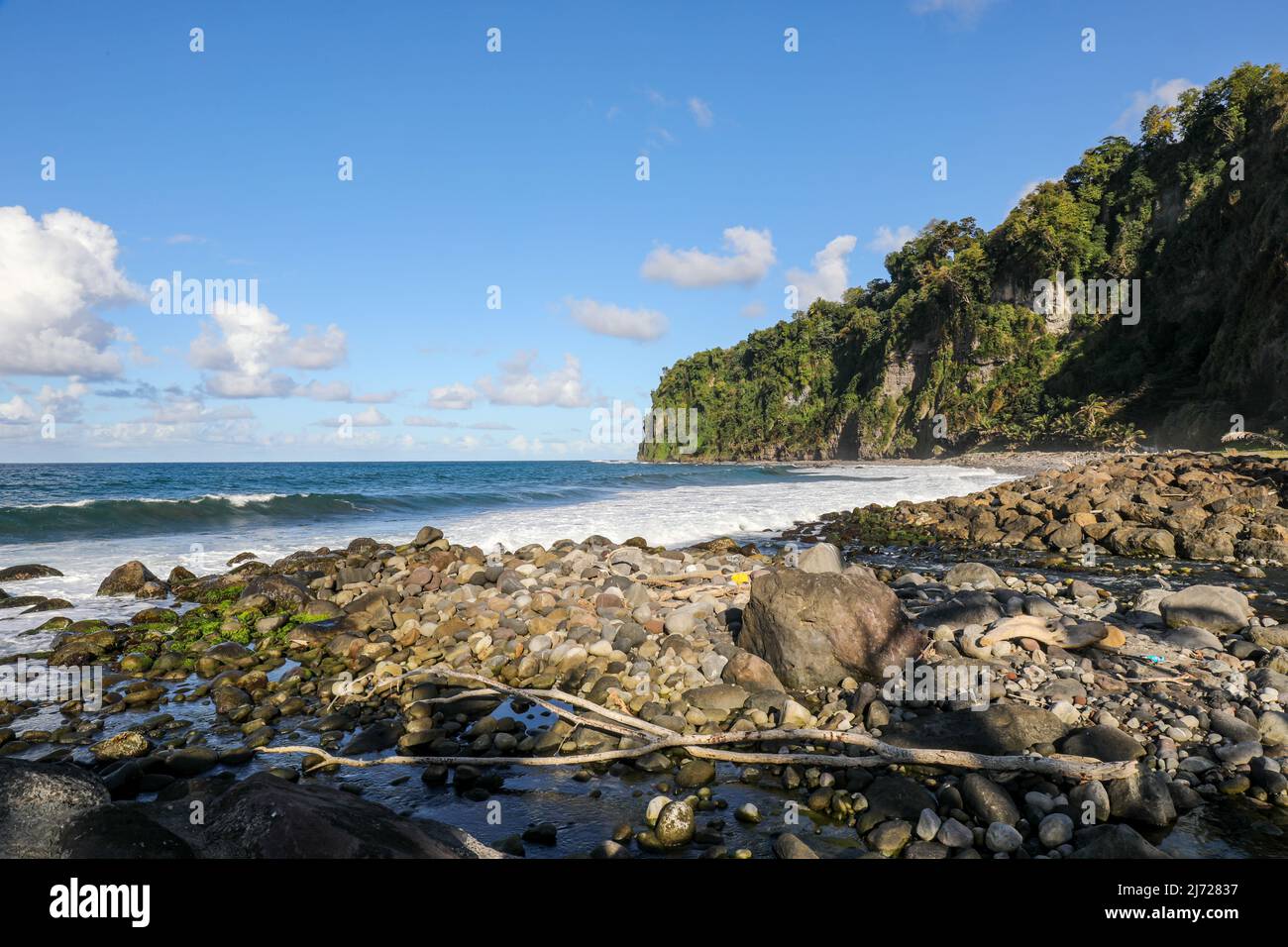 Grand-Rivière waterfront, Martinique, French Antilles Stock Photo - Alamy