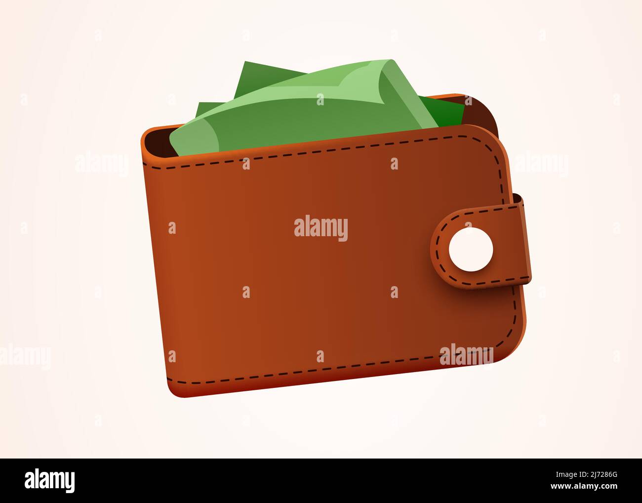 Wallet full of money sign. Vector illustration Stock Vector Image & Art ...