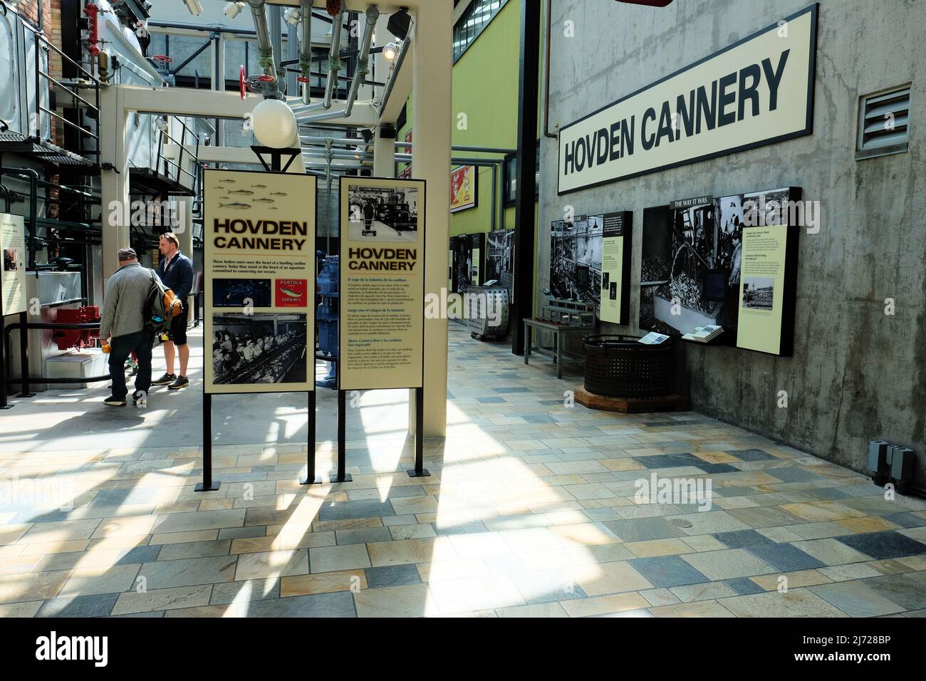 Hovden Cannery display at the Monterey Bay Aquarium on the seafood ...