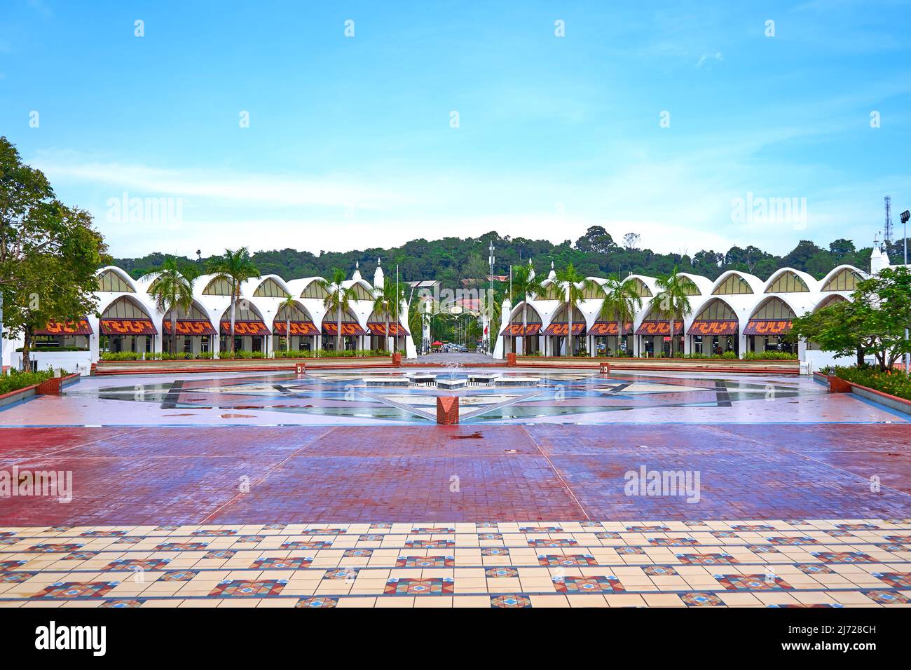 Muslim architecture. Eagle Square on the island of Langkawi Stock Photo ...