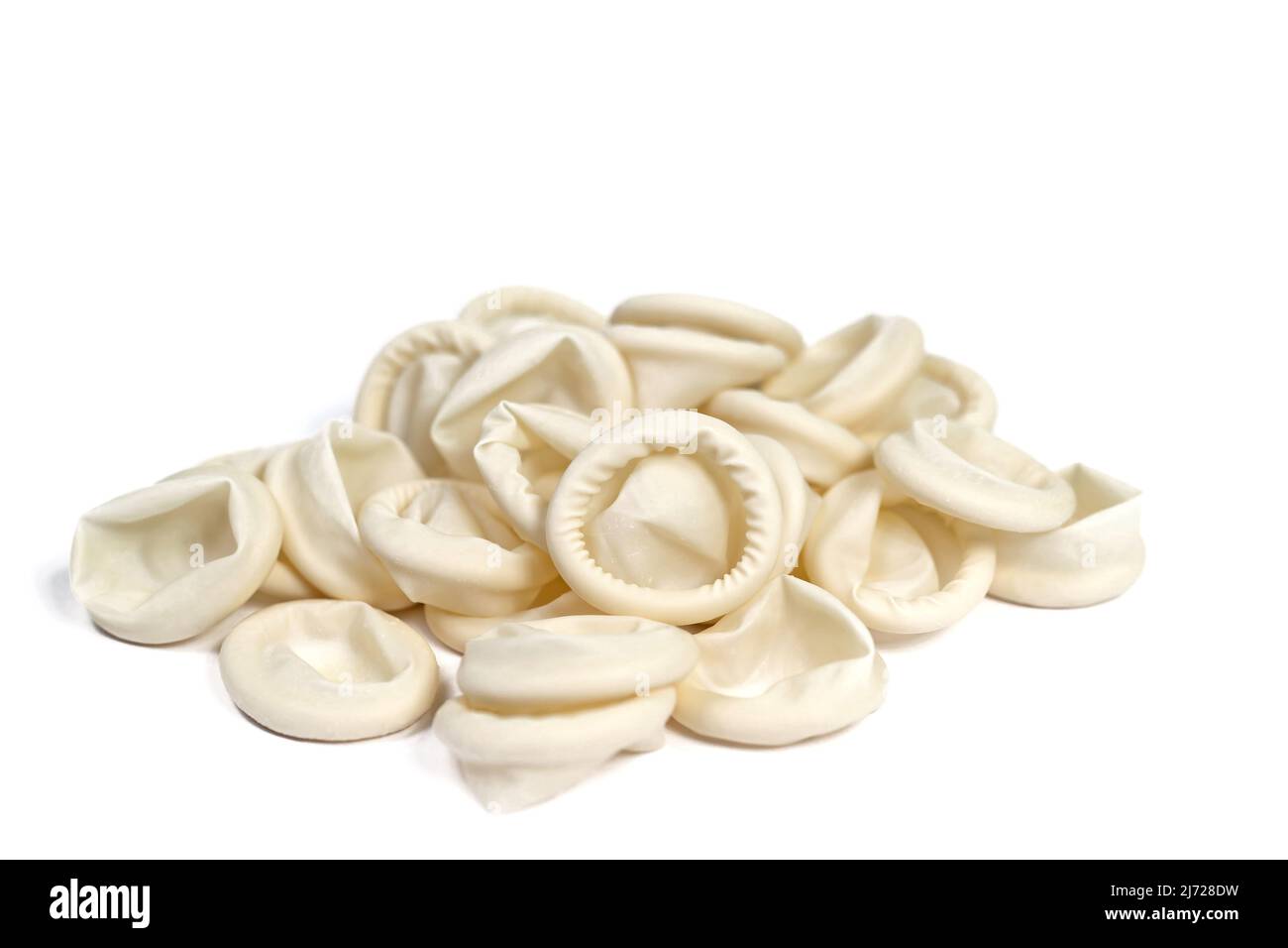 Latex finger stalls against a white background Stock Photo - Alamy