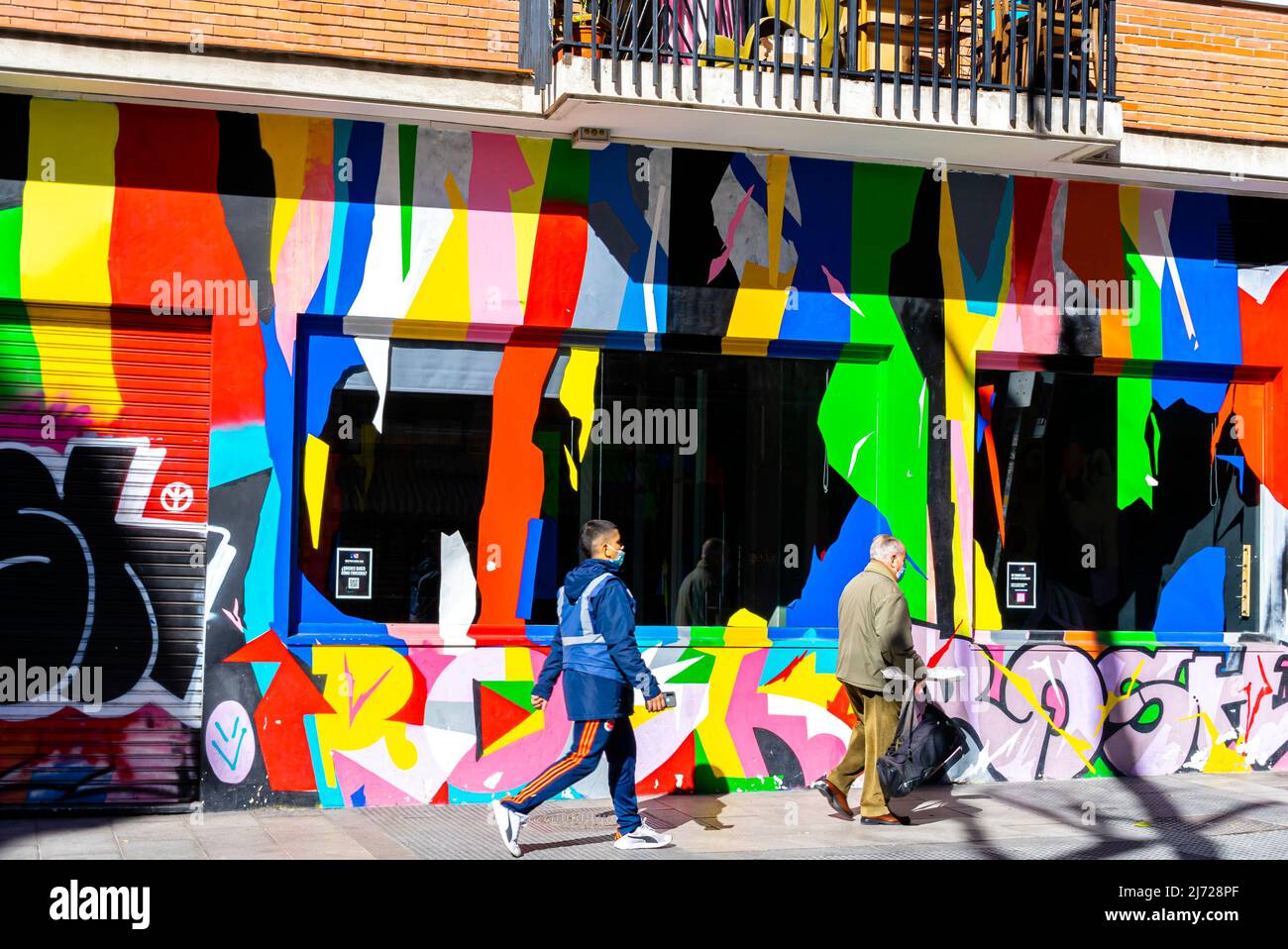 Colorful murals street art project Esta es una Plaza on Calle del Dr ...