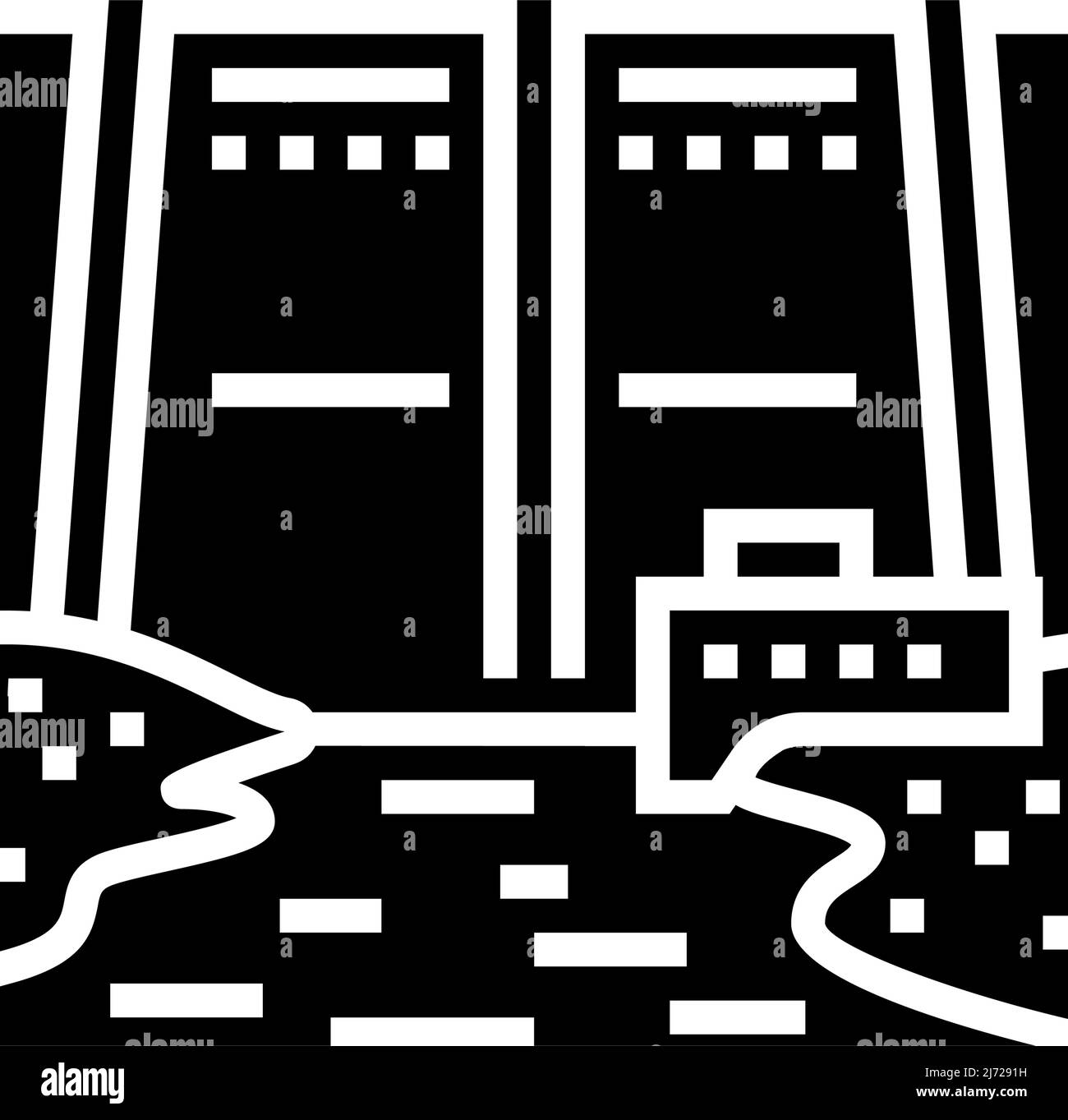 reservoir water glyph icon vector illustration Stock Vector Image & Art ...