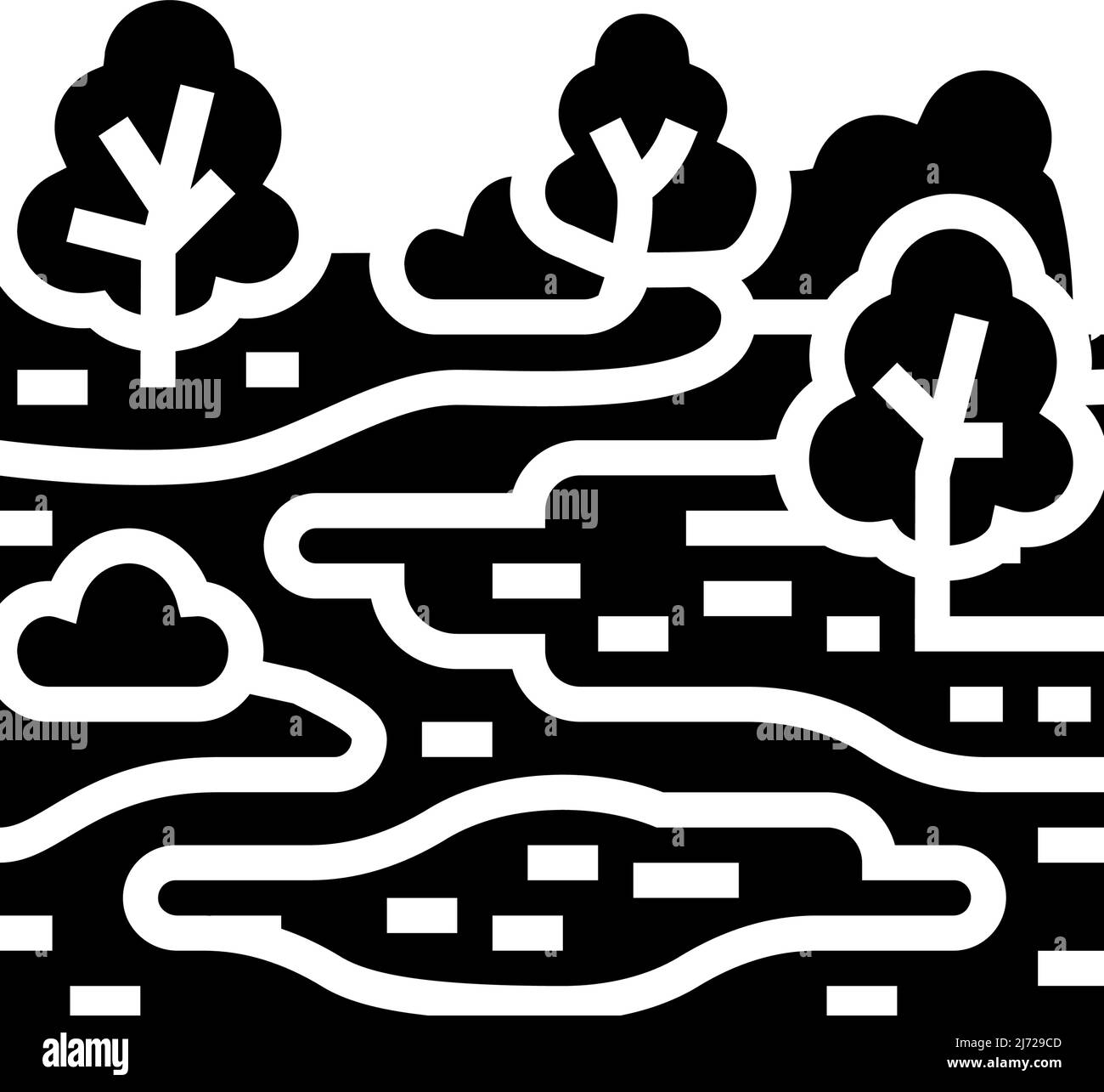 swamp nature glyph icon vector illustration Stock Vector Image & Art ...