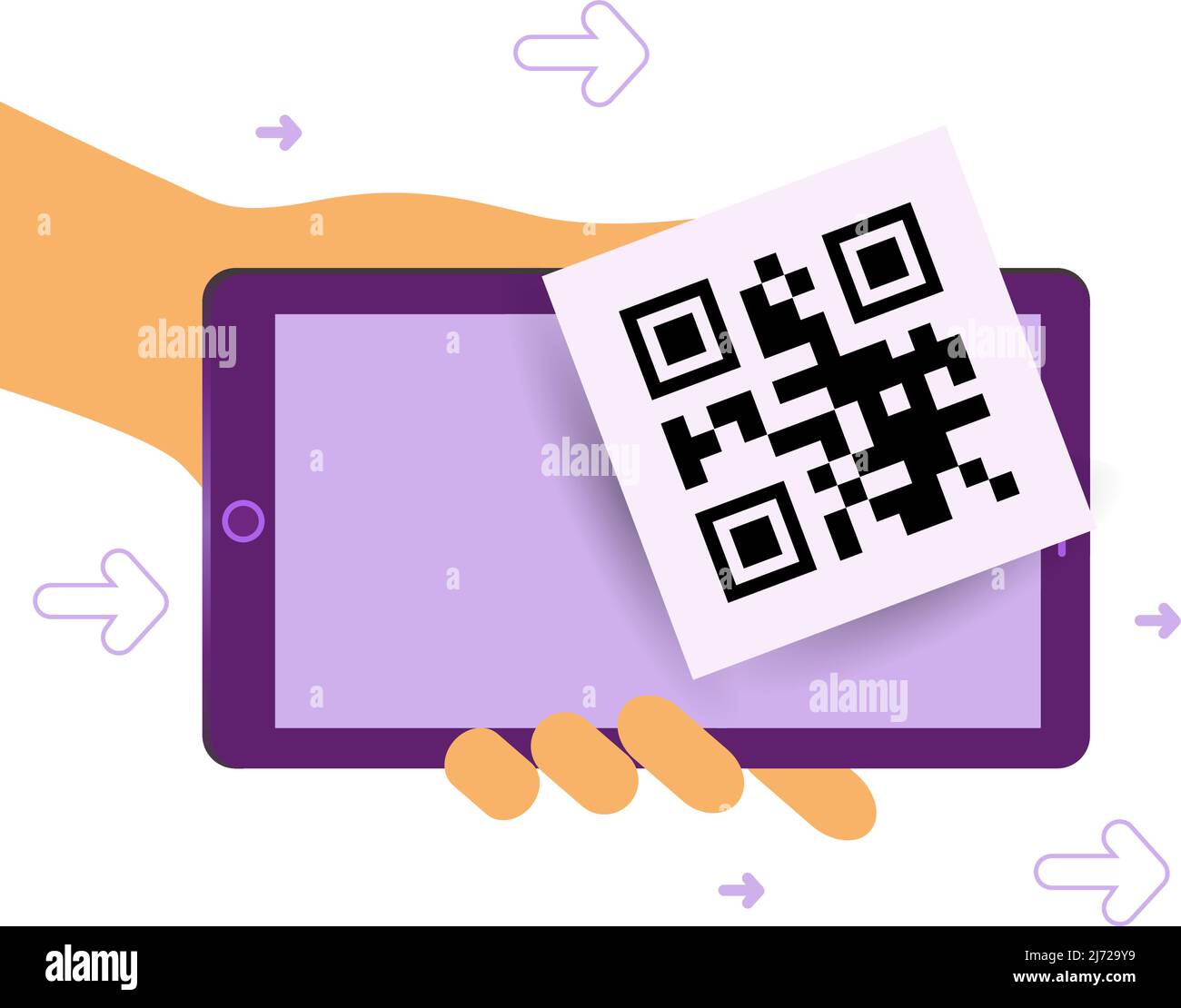 people use smartphone and scan qr code for payment. can use for mobile ...