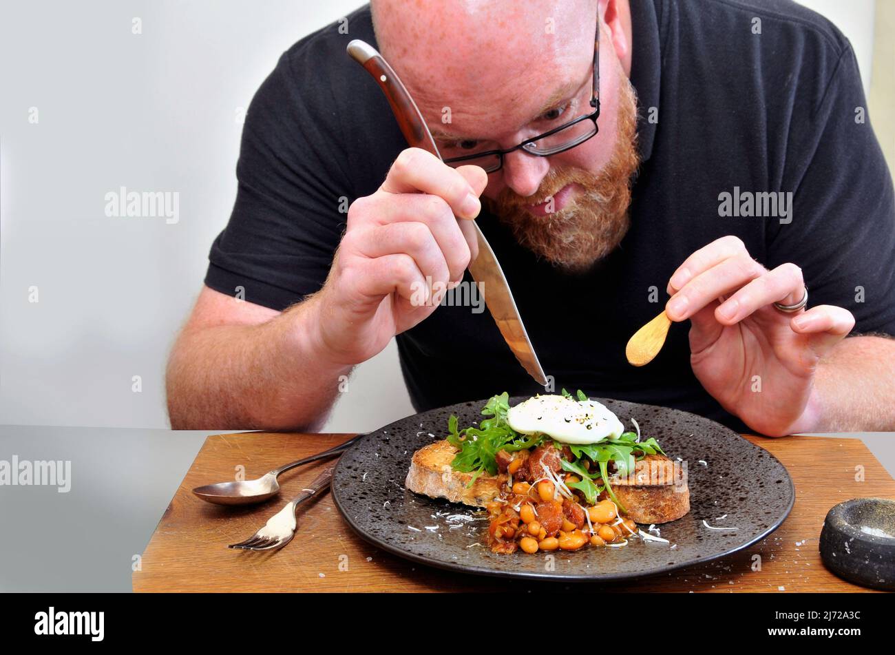 beans on toast Stock Photo - Alamy
