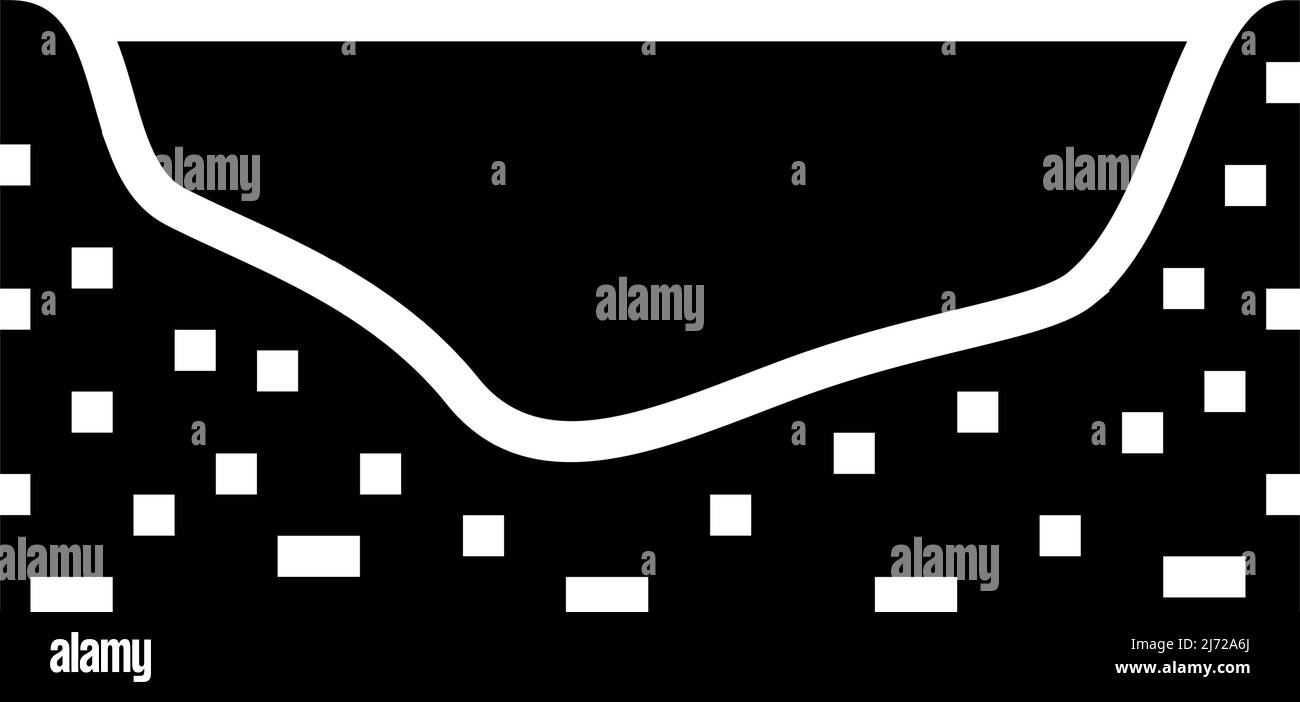 river bed glyph icon vector illustration Stock Vector Image & Art - Alamy