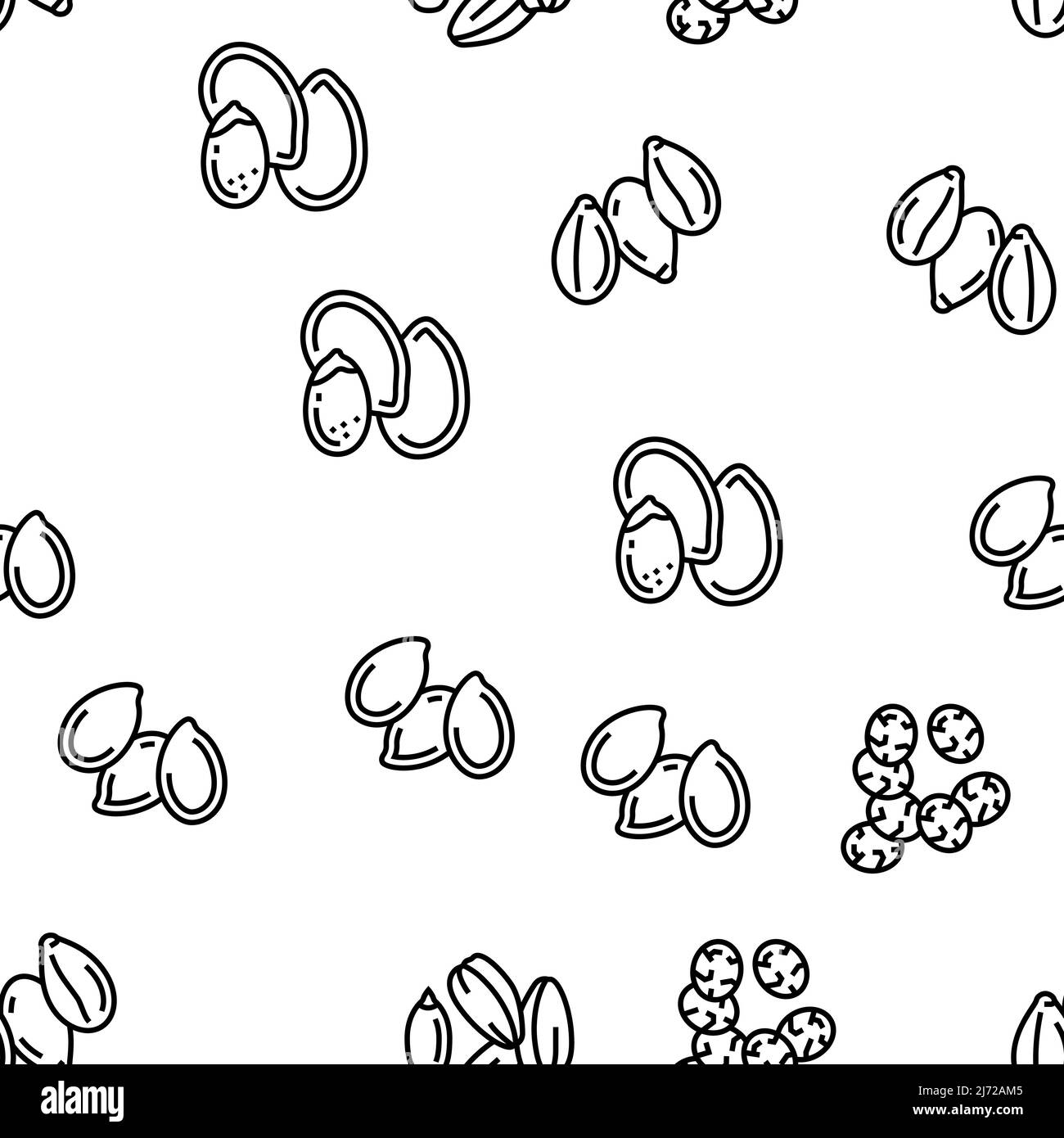 Seed Plant Agriculture Culture Vector Seamless Pattern Stock Vector ...