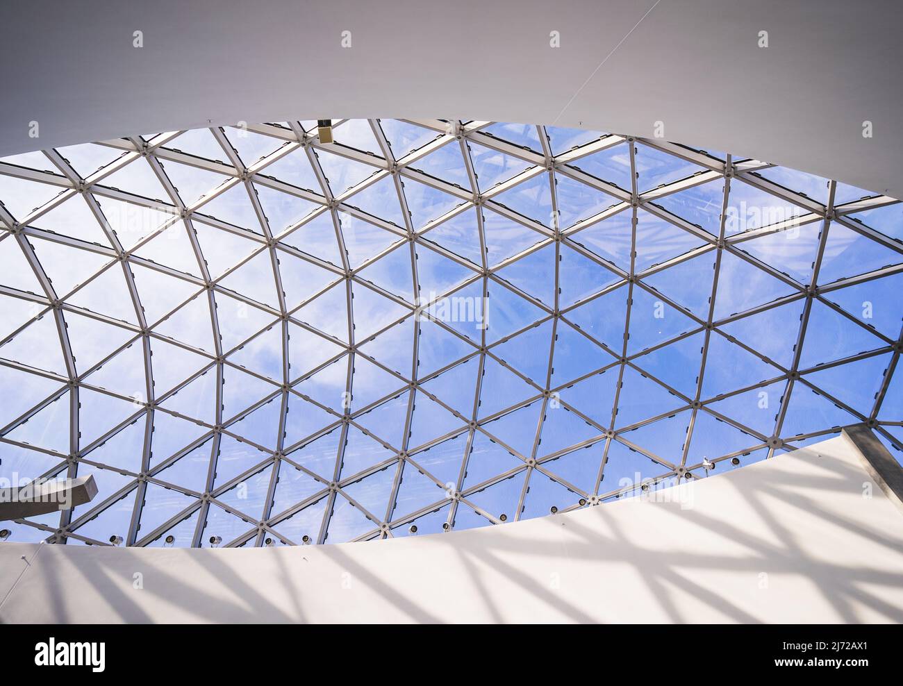 Abstract view of lattice skylight architecture Stock Photo - Alamy