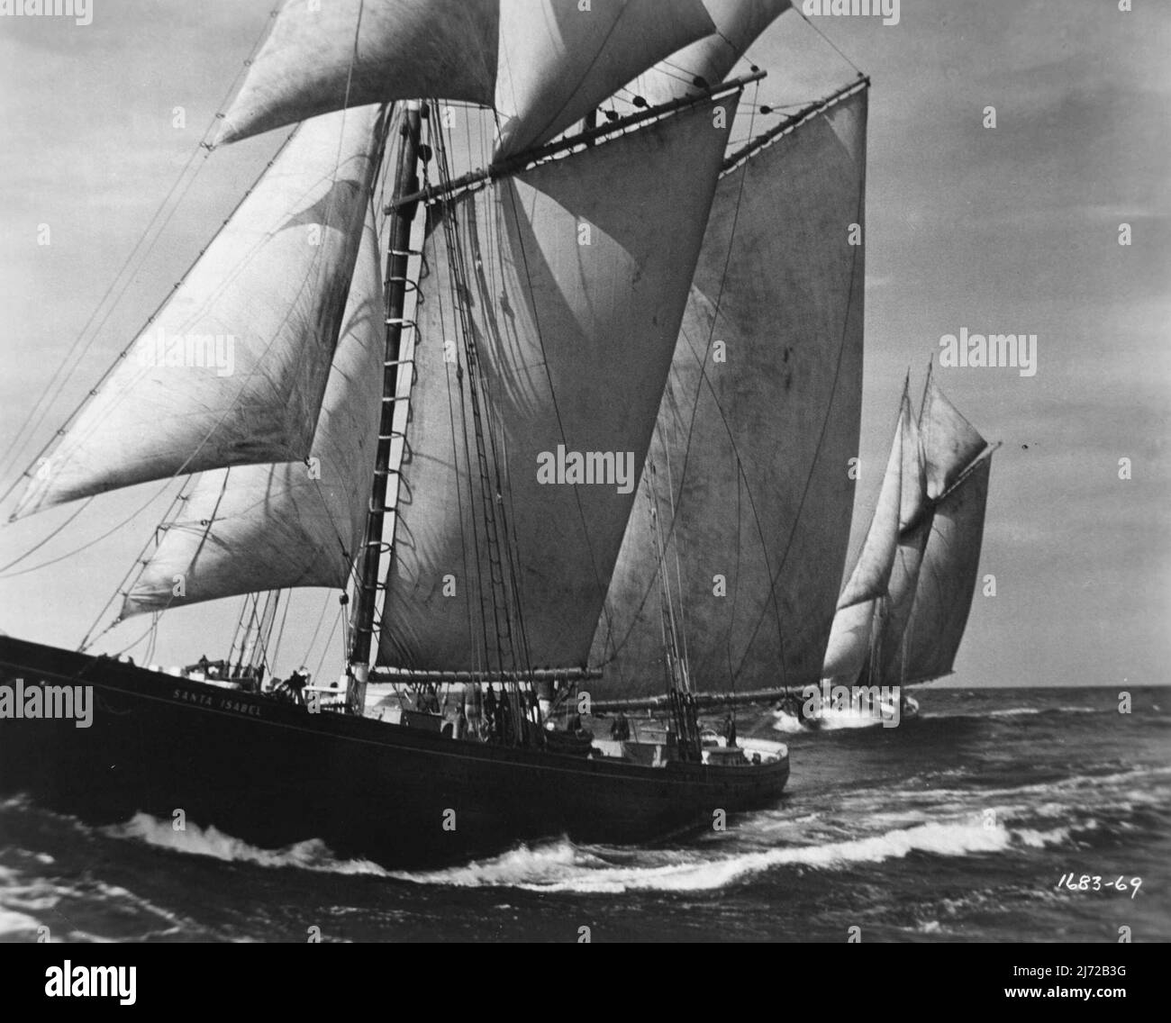 Schooners - General Merchant Shipping. January 01, 1952 Stock Photo - Alamy