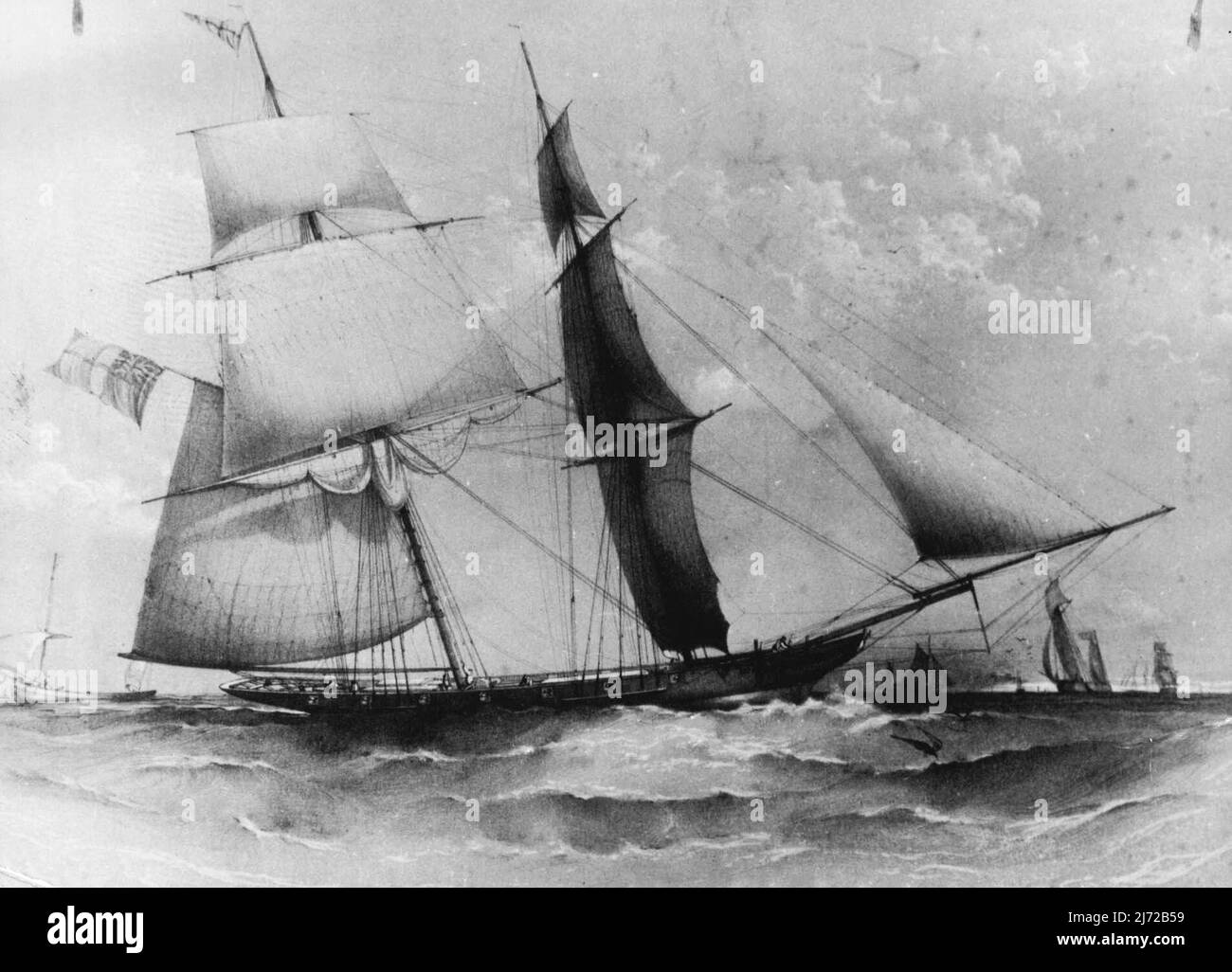 Boyd's famous brig yacht, the ***** Macquarie on its return from its ...