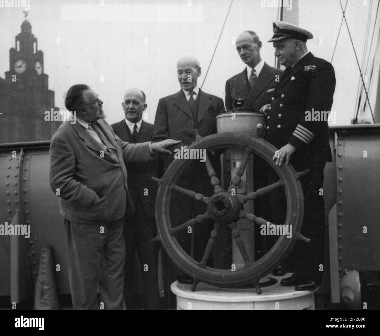 Conrad Relic Comes to England - Left to right: Mr. Christopher Morley ...