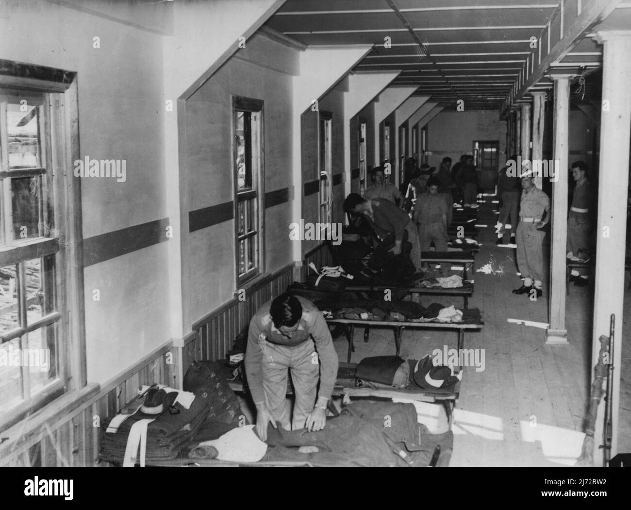 Troops in the new Barracks. November 11, 1946 Stock Photo - Alamy