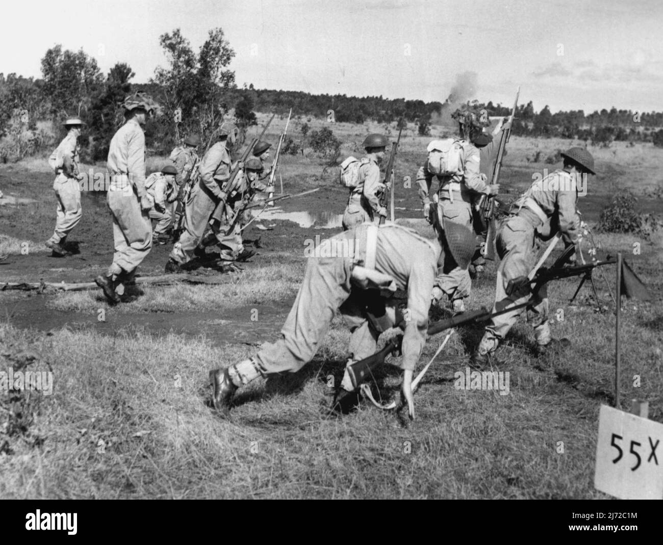 Troops training for Korea. August 1, 1950 Stock Photo - Alamy