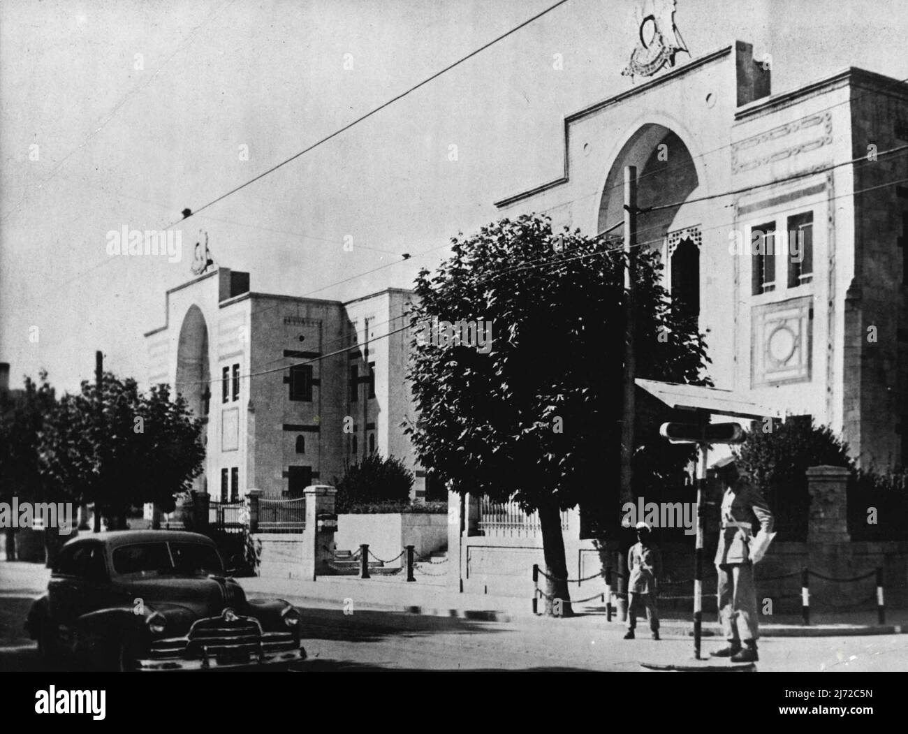 The Syrian Parliament Exterior view of Parliament House at Damascus ...