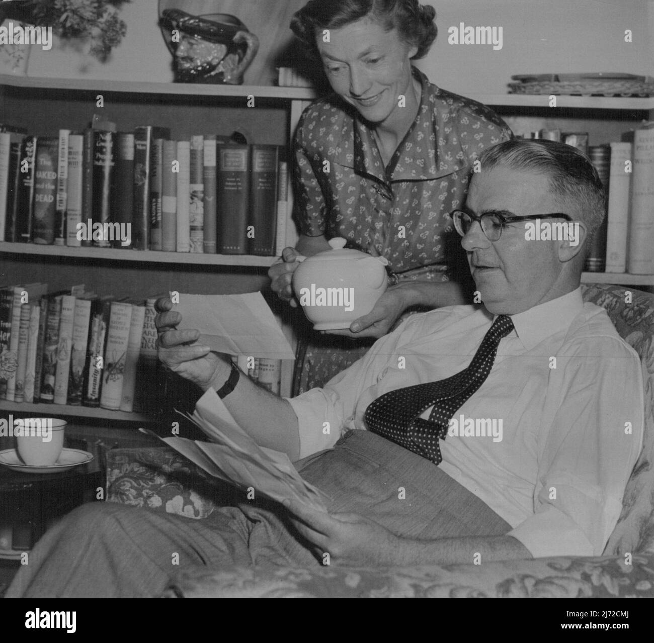 New Member for North Sydney, Mr. Ray Maher, reading congratulatory ...