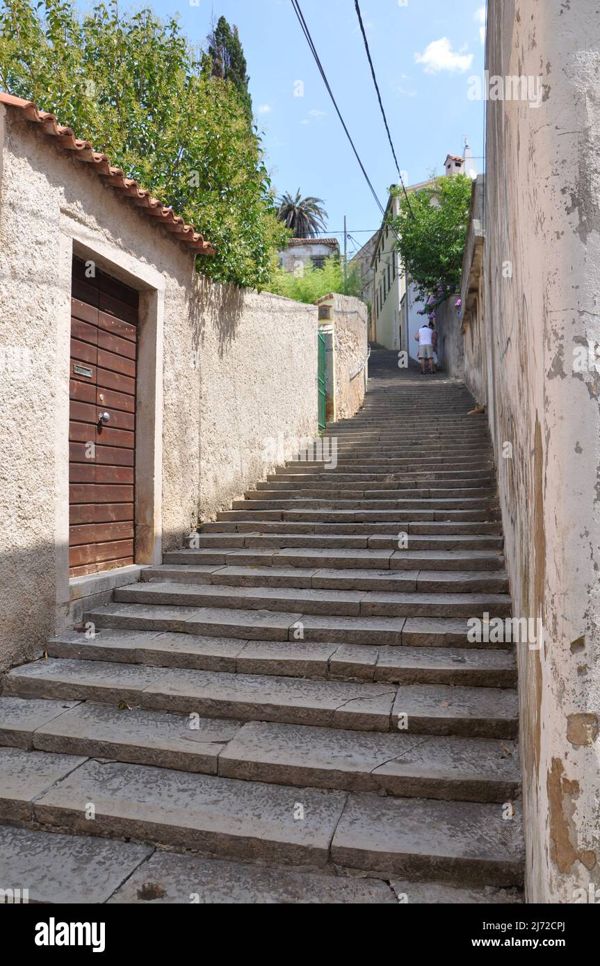 Traditional European Mediterranean architectural style in the streets ...