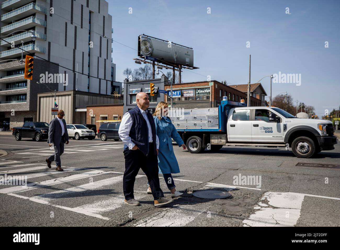 Ontario Liberal Party leader Steven Del Duca and his wife Utilia Amaral ...