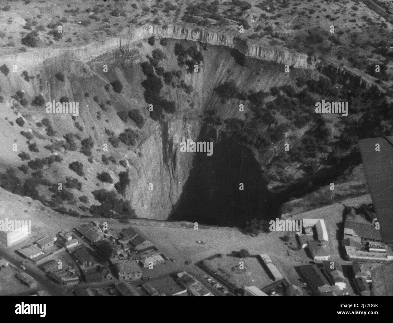 The Big Hole Kimberley Photographed From The Plane Conveying The Qantas Party July 5 1953