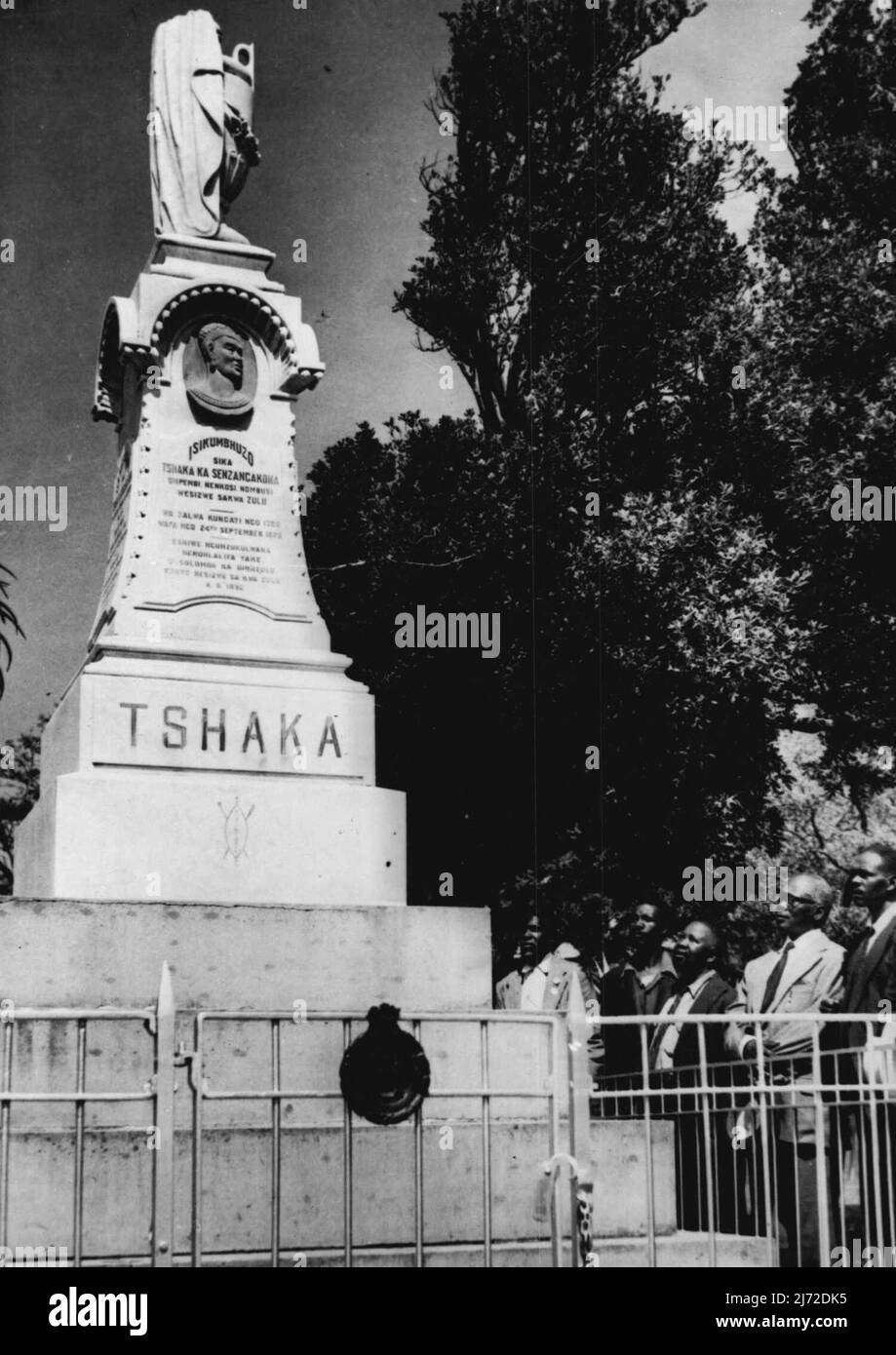 The Marble monument to Tshaka, founder of the Zulu Nation, which was ...