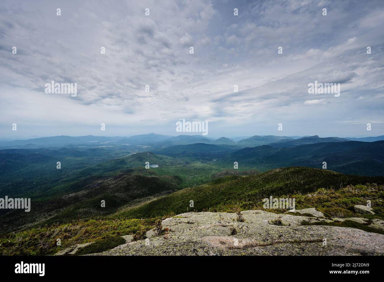 View from the top of Mt. Marcy, Adirondack mountains, New York State ...