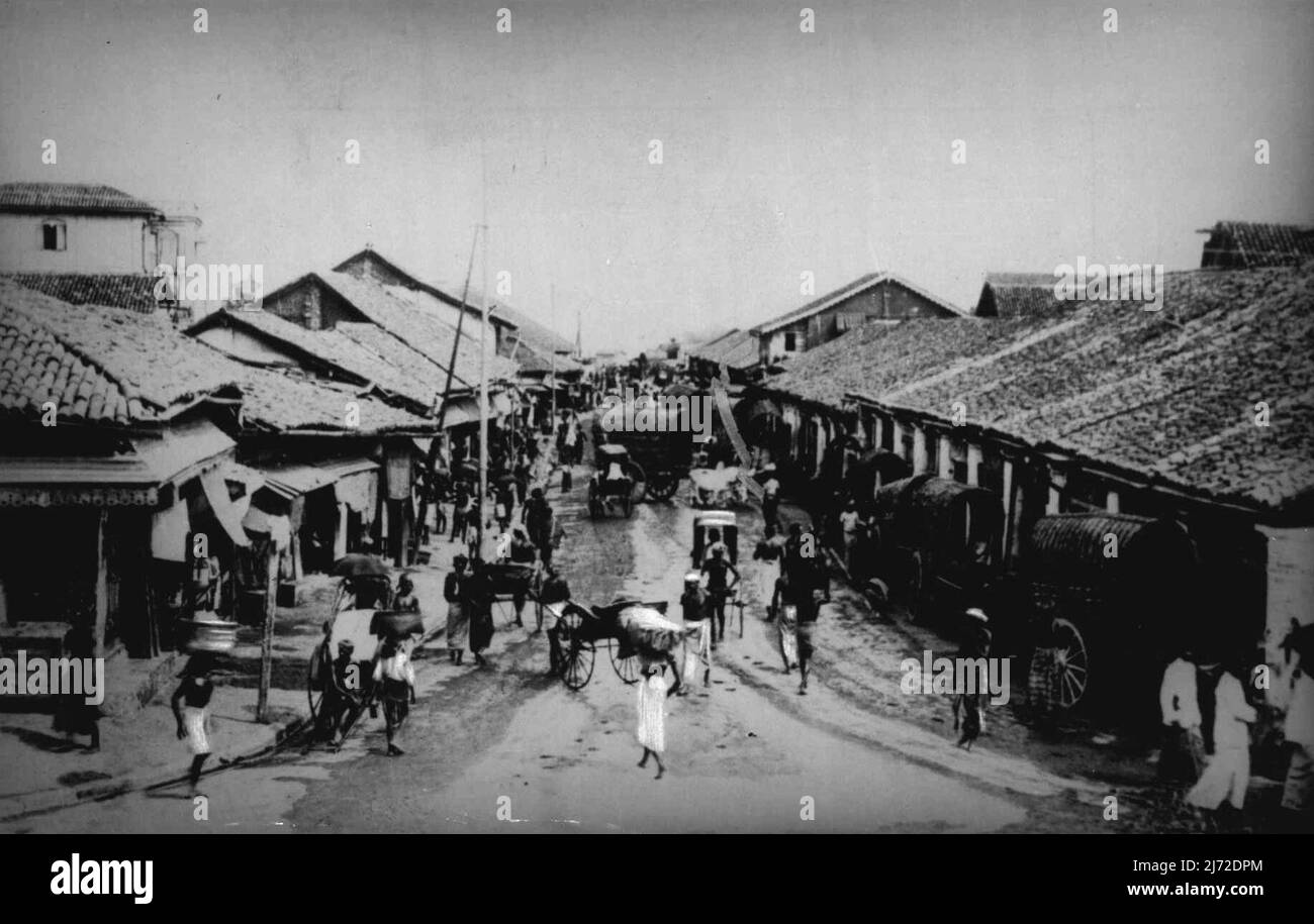 Native village in Trincomalee - Ceylon. April 20, 1942 Stock Photo - Alamy