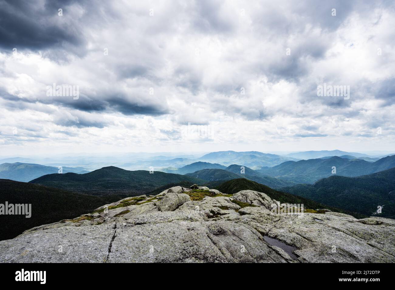 View from the top of Mt. Marcy, Adirondack mountains, New York State ...