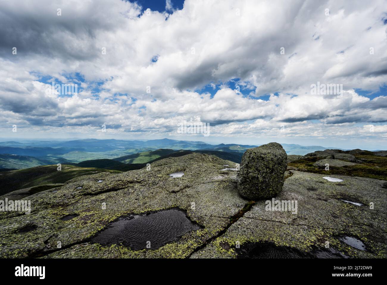 View from the top of Mt. Marcy, Adirondack mountains, New York State ...