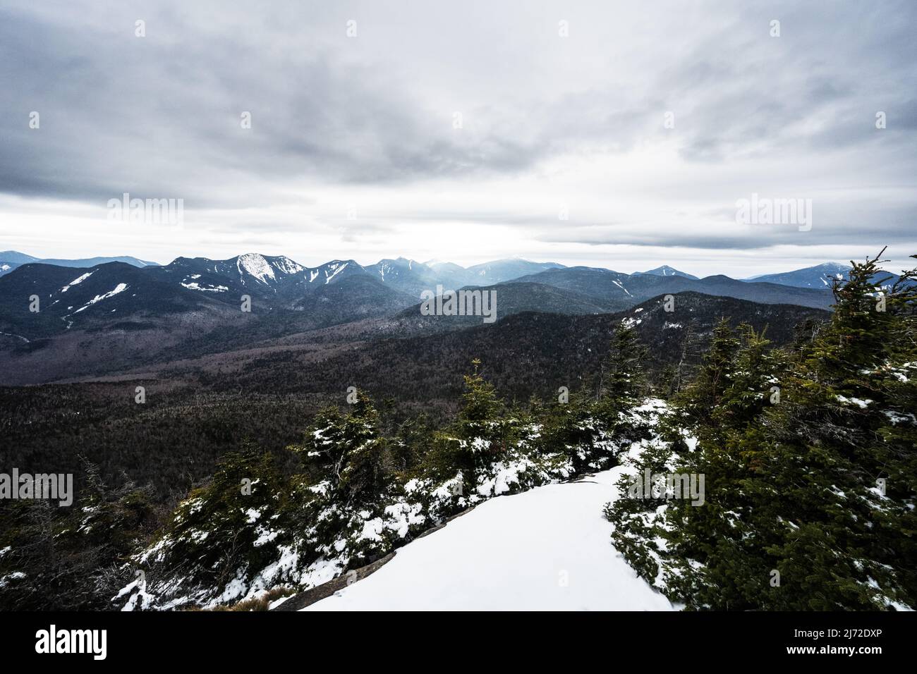 View from the top of big slide mountain in the Adirondacks, New York ...