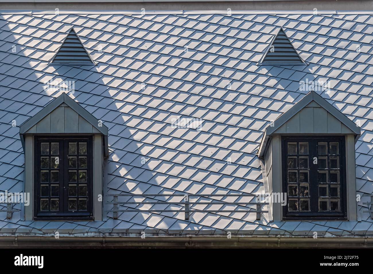 Rooftop detail. Architectural feature of an old building in the ...