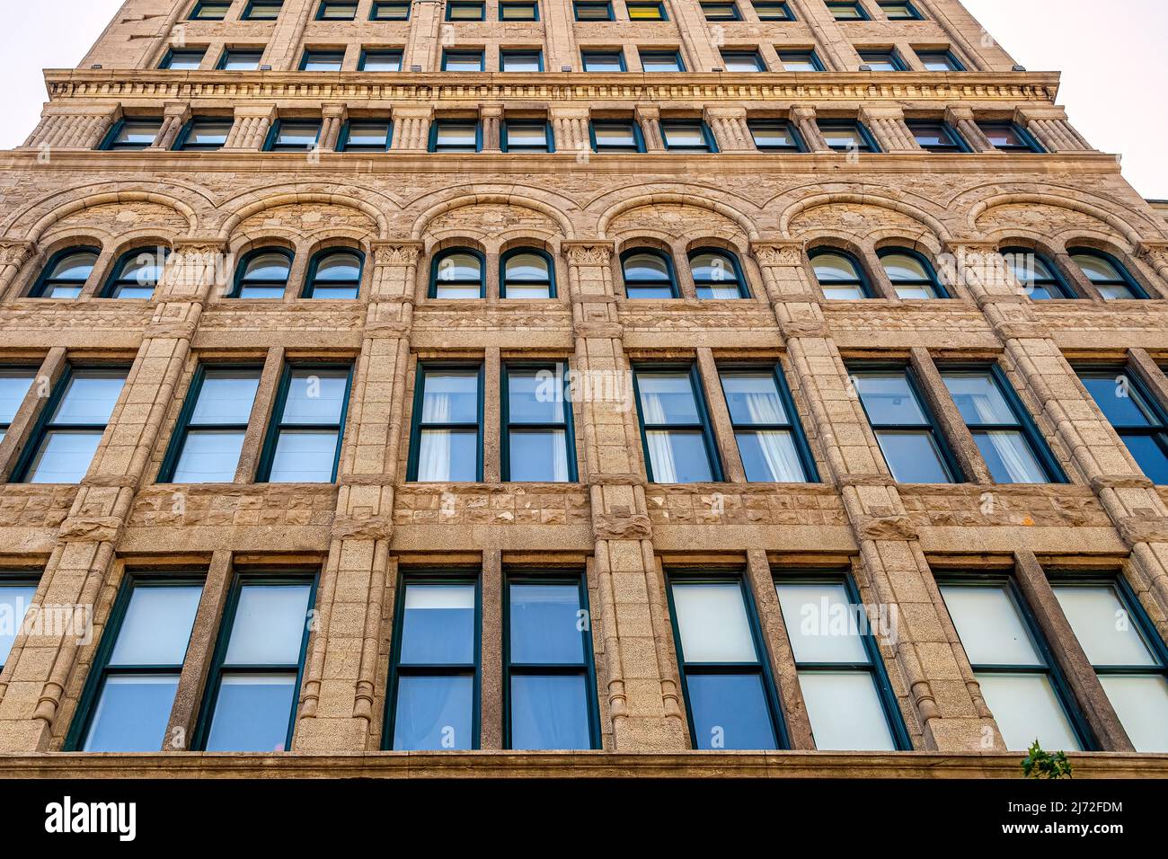 Architectural feature of an old building in the Canadian city. Old ...