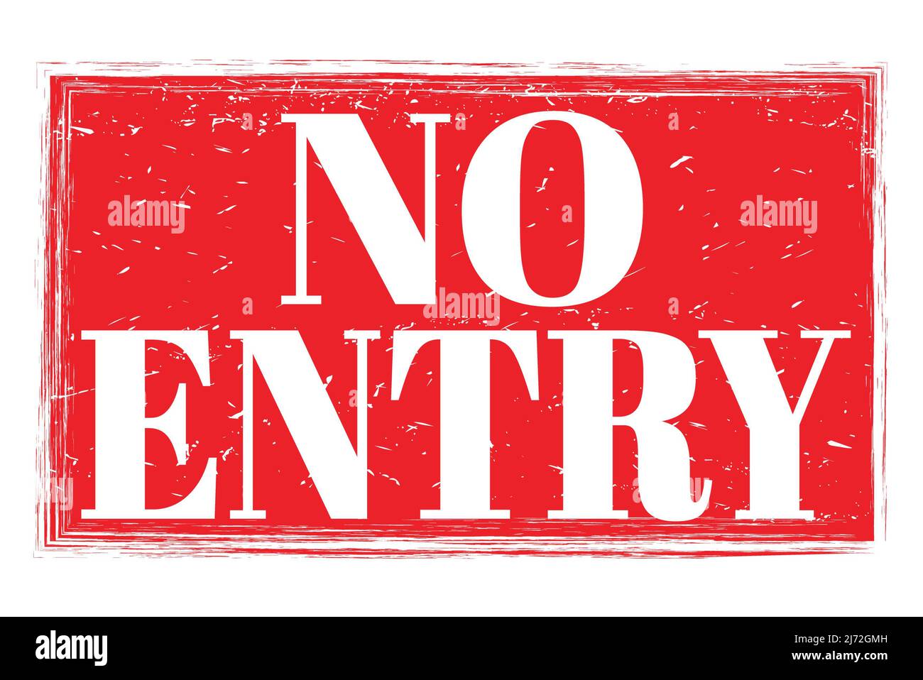 NO ENTRY, words written on red grungy stamp sign Stock Photo - Alamy
