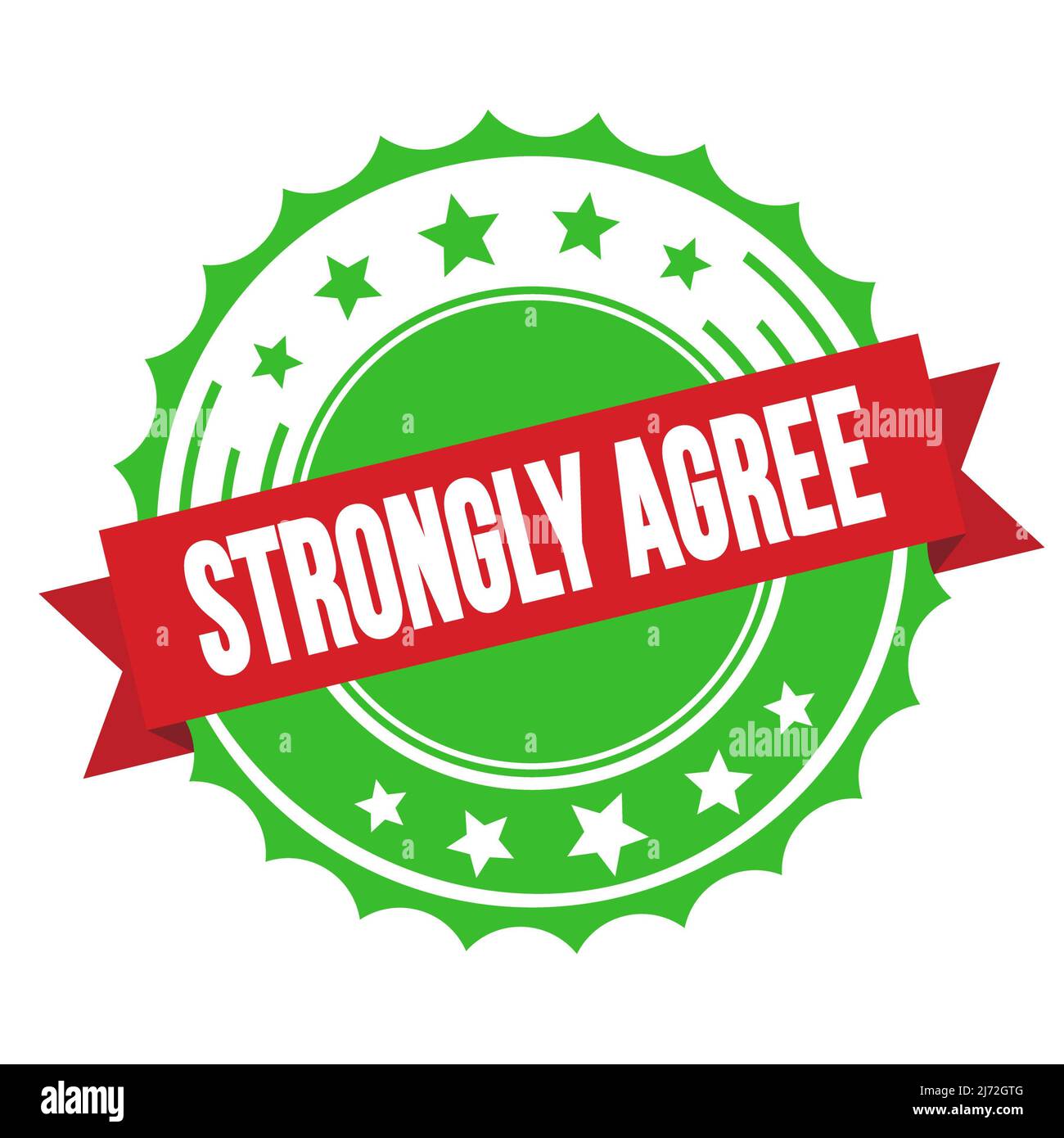 STRONGLY AGREE text on red green ribbon badge stamp Stock Photo - Alamy