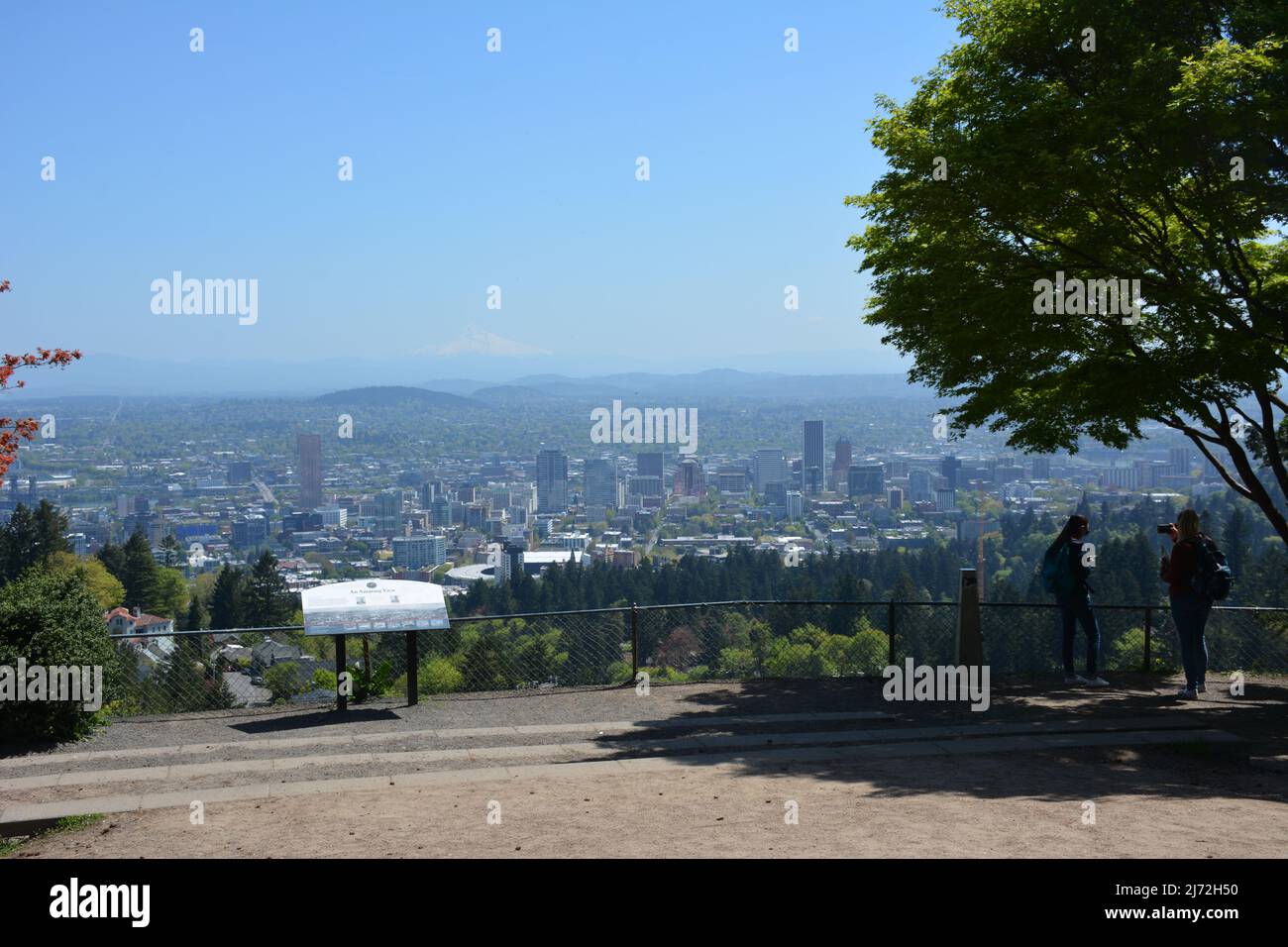 The viewpoint in the grounds of the historic Pittock Mansion ...
