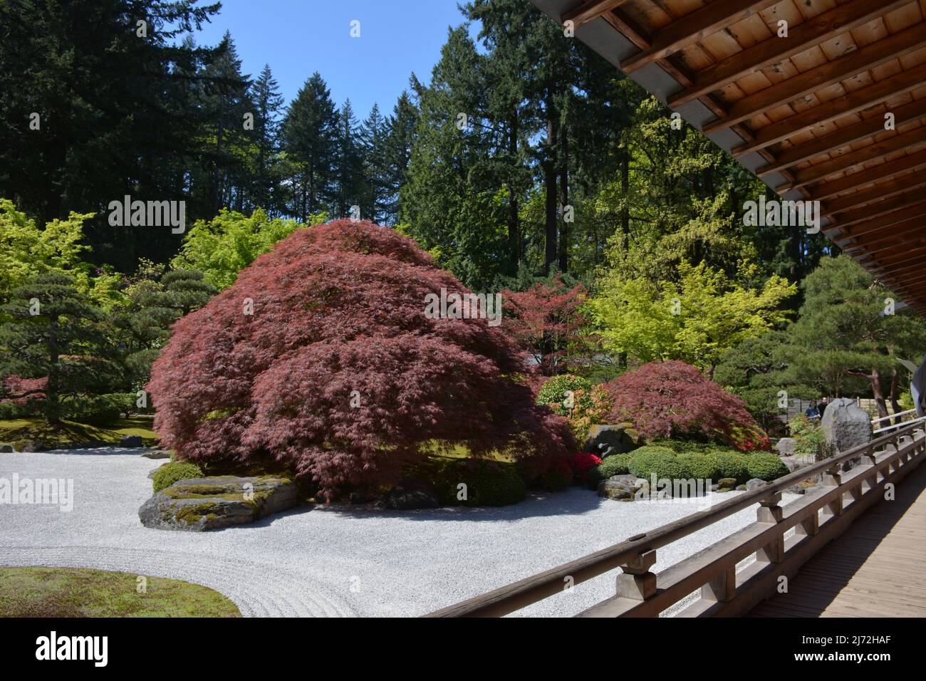 The Flat Garden and Pavilion Gallery at the Portland Japanese Garden in ...