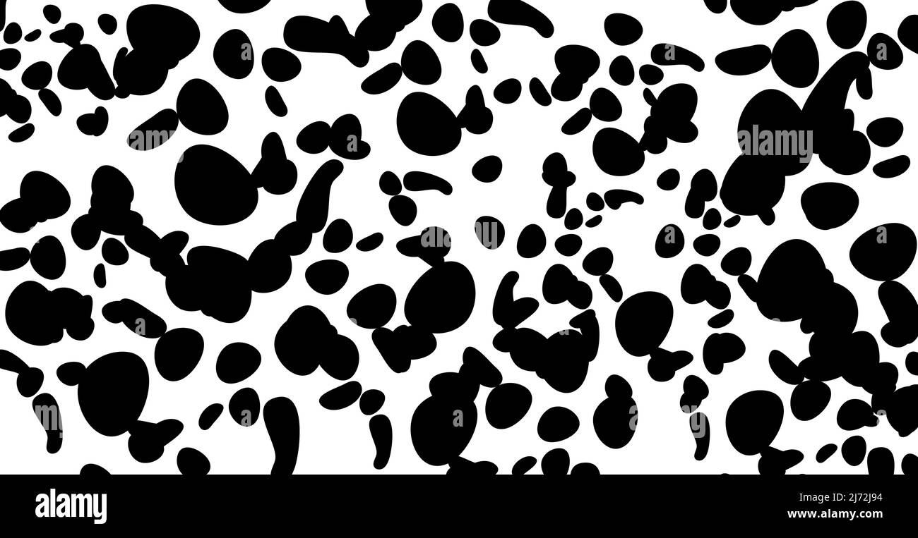 Dalmatian pattern Cow texture Animal skin template Spot background Vector design illustration ...