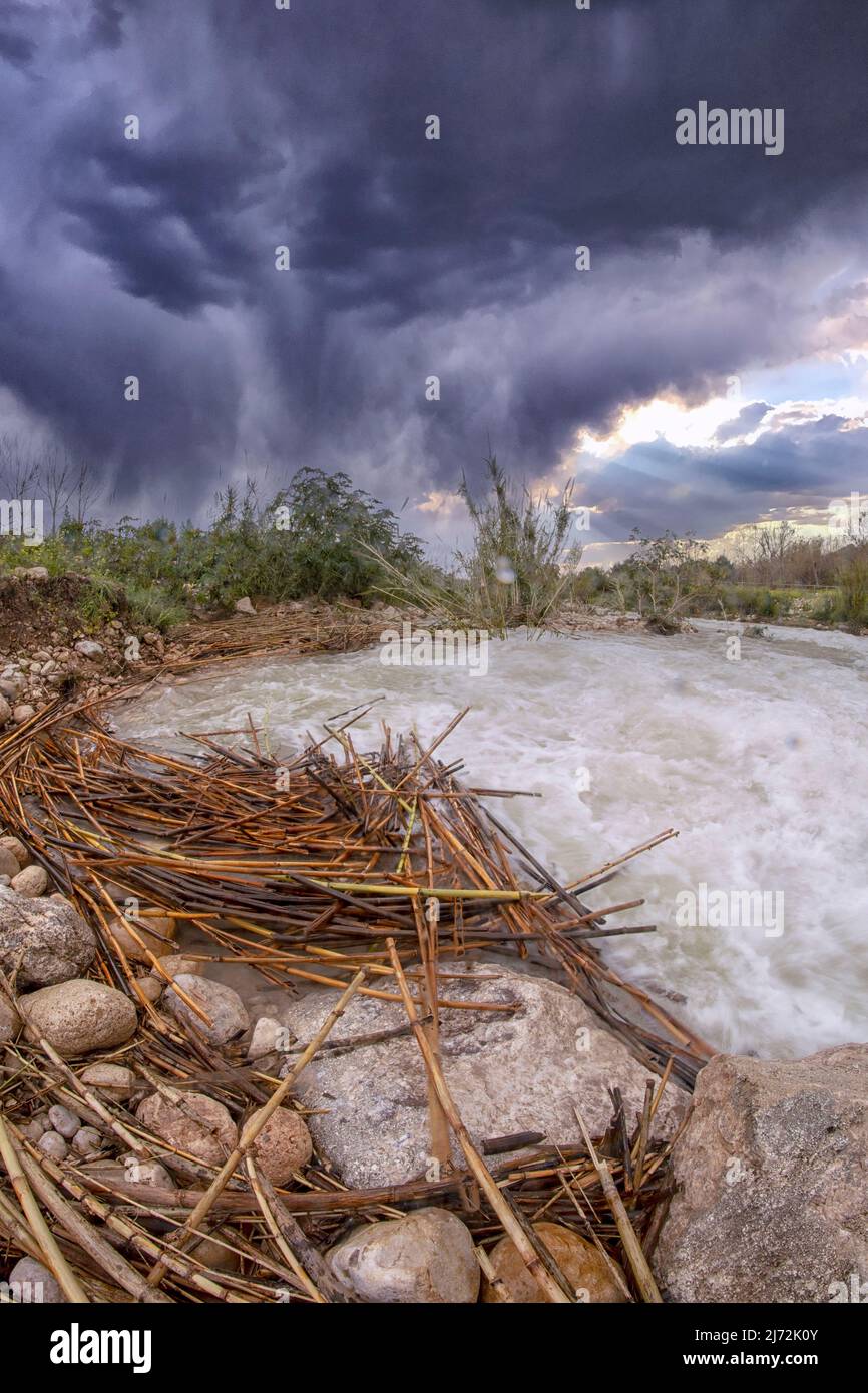 Spring landscape view of the Algar river, Altea on the Costa Dorada, in ...
