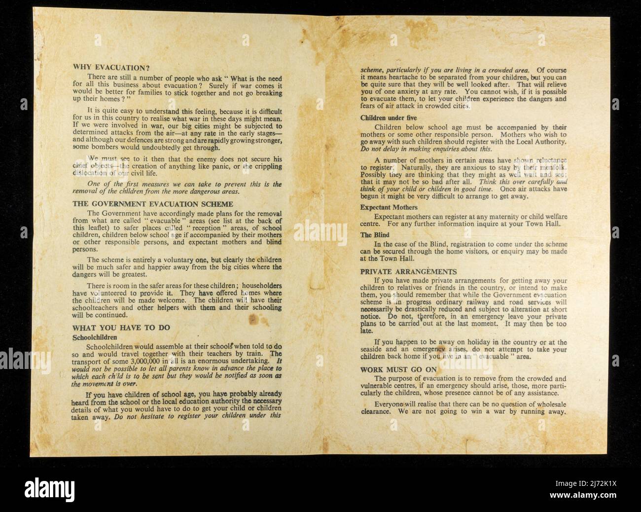 'Evacuation Why and How?' Civil Defence public information leaflet no 3 ...