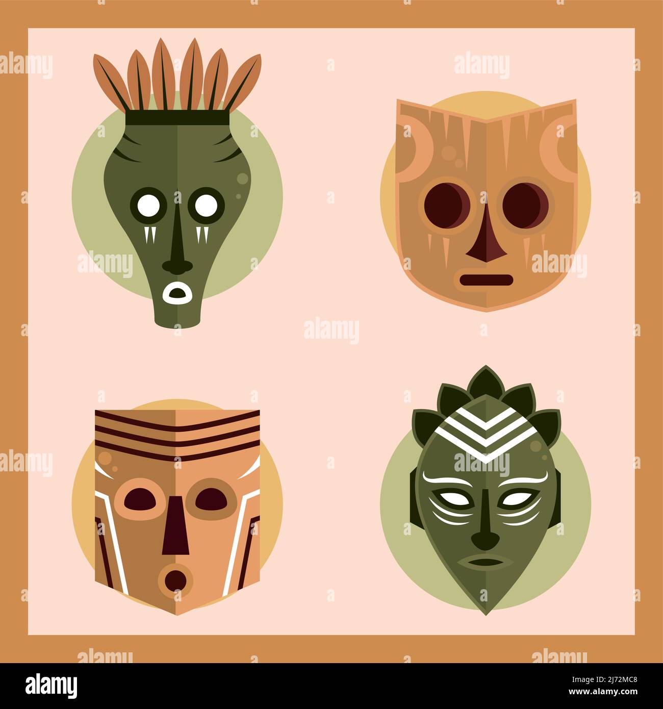 set of african mask Stock Vector Image & Art - Alamy