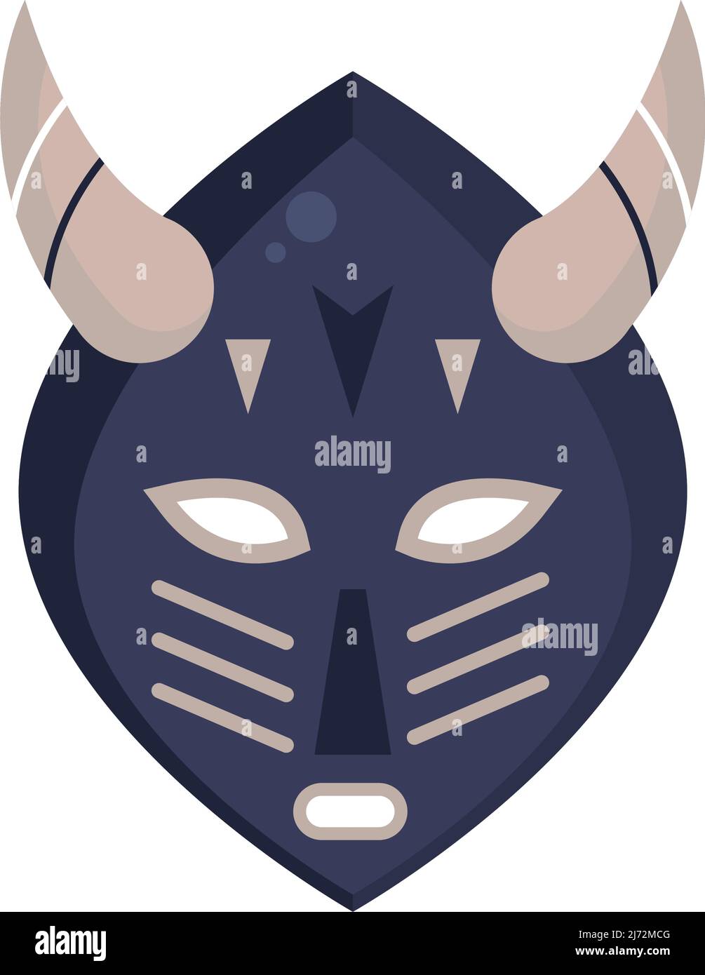 african mask with horns Stock Vector Image & Art - Alamy