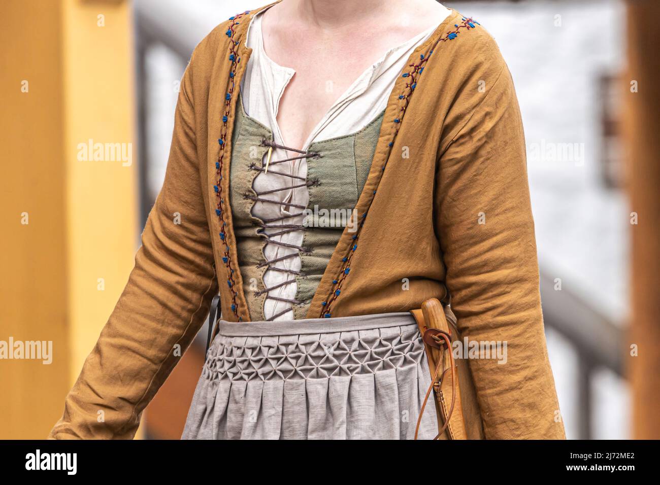 Close-up of medieval larp cosplay costumes Stock Photo - Alamy