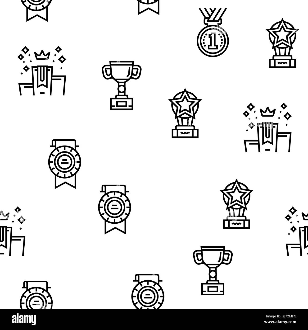 Award For Winner In Championship Vector Seamless Pattern Stock Vector ...