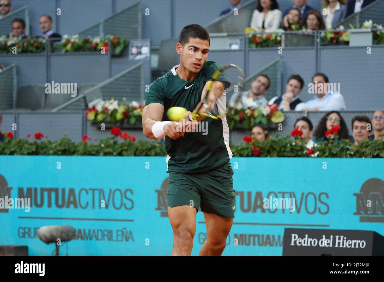 Carlos Alcaraz (SPA) vs Cameron Norrie (GBR) during the Mutua Madrid ...
