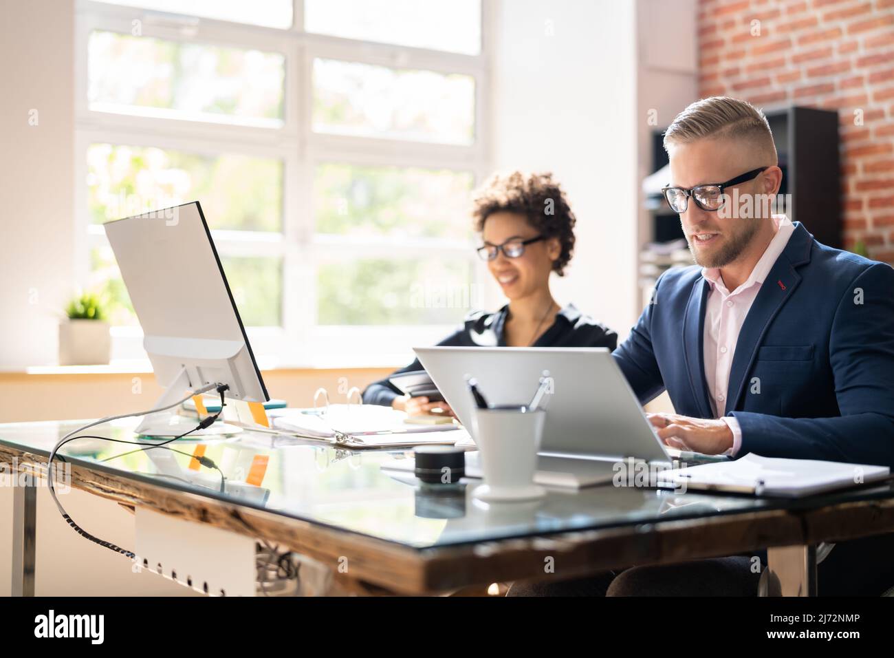 Business Accountant People Doing Tax Audit And Accounting Using ...