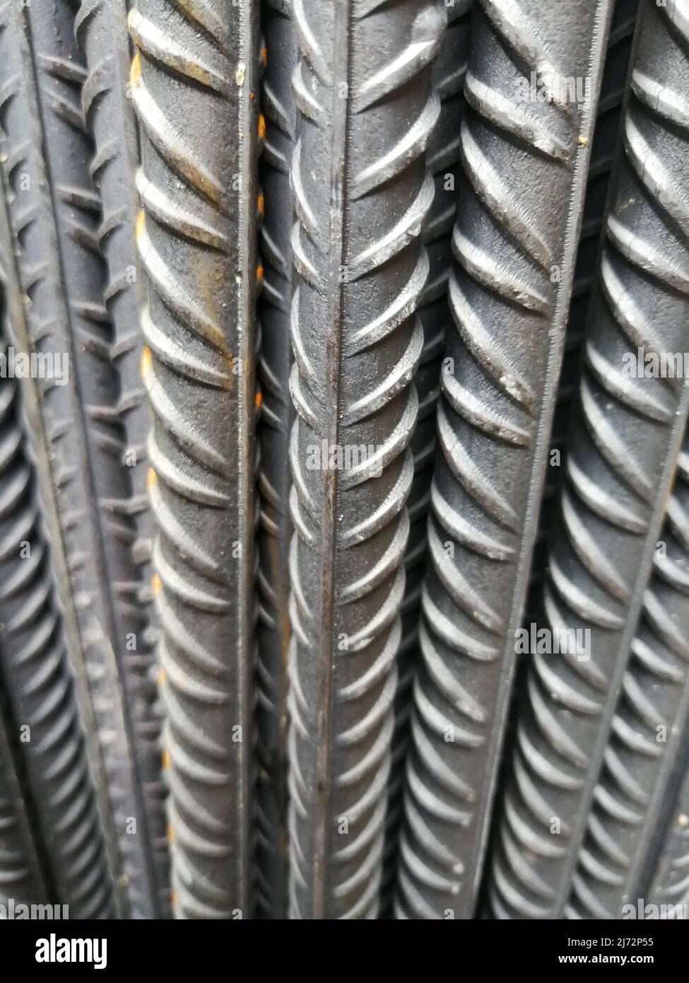 Reinforcing steel bars also called concrete rebars for constructions ...