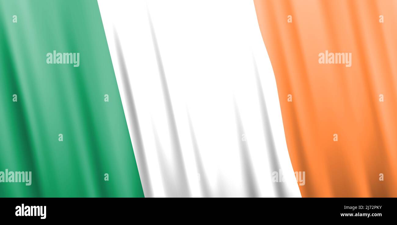 Wavy vector flag of Ireland Stock Vector Image & Art - Alamy